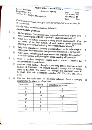 ICT Project Management C1: Introduction to Project Characteristics and ...