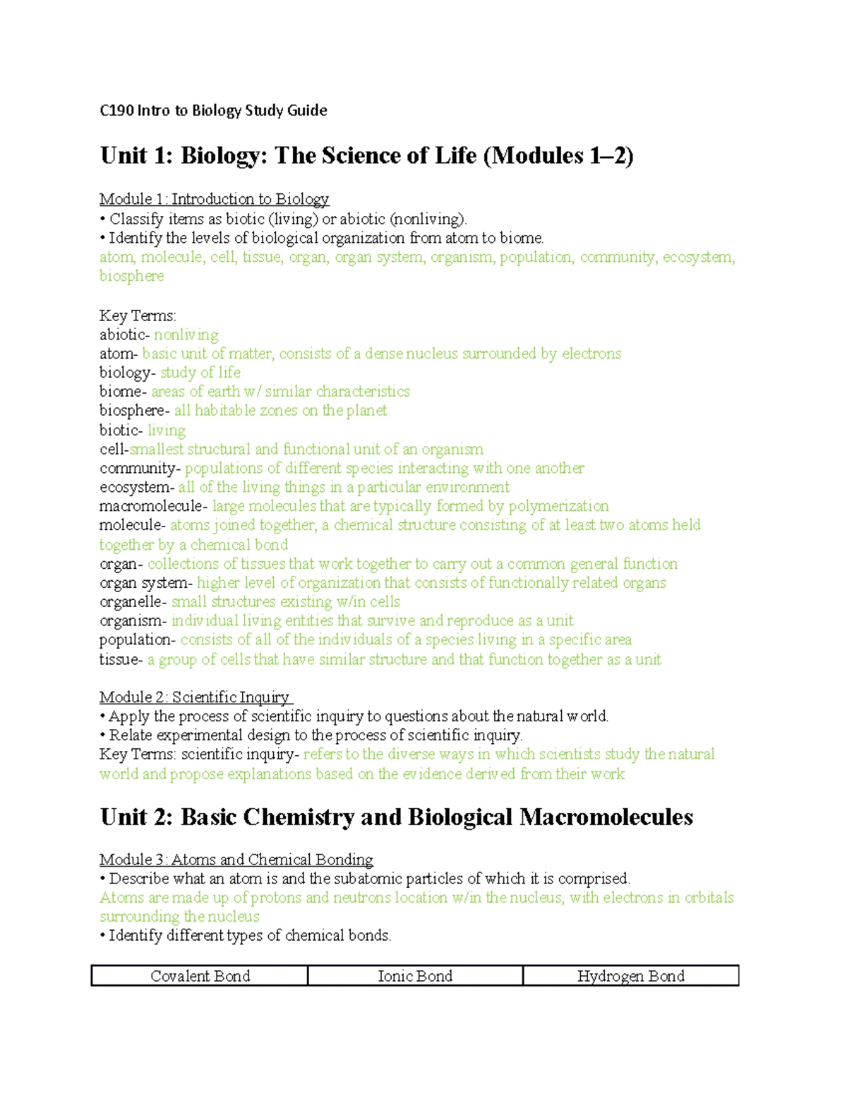 C190.v3 Module 7 Study Questions: Understanding Cell Theory & Types ...