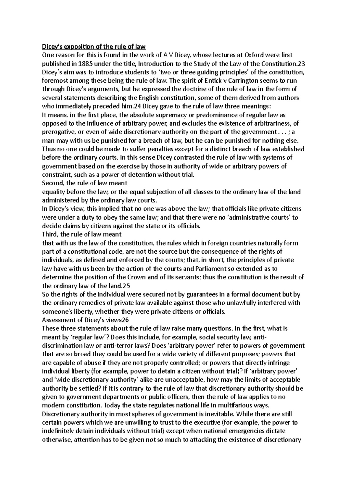 Dicey's Rule of Law Explained: Historical Perspectives and Implications ...