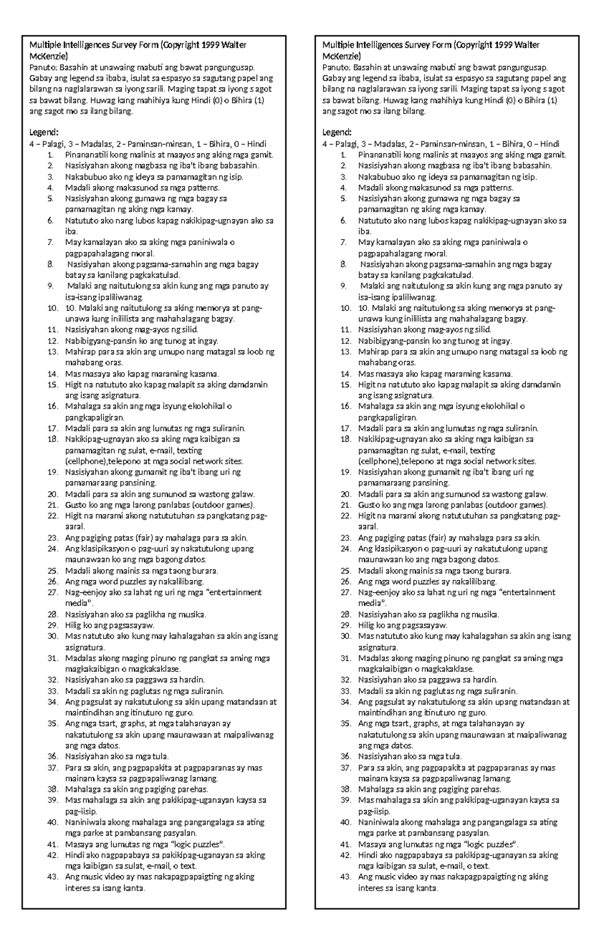 Multiple-Intelligences-Survey-Form P1 - Multiple Intelligences Survey ...