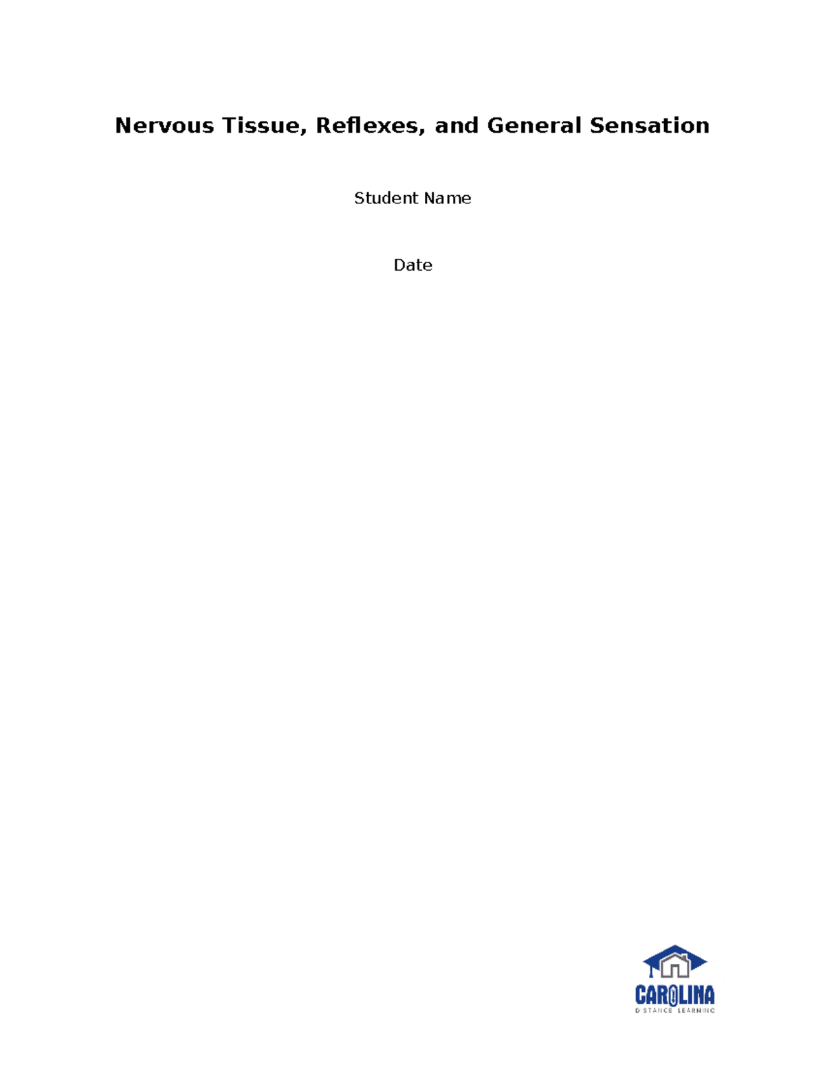 580526 Reflexes & General Sensation: Lab Report Summary - Studocu