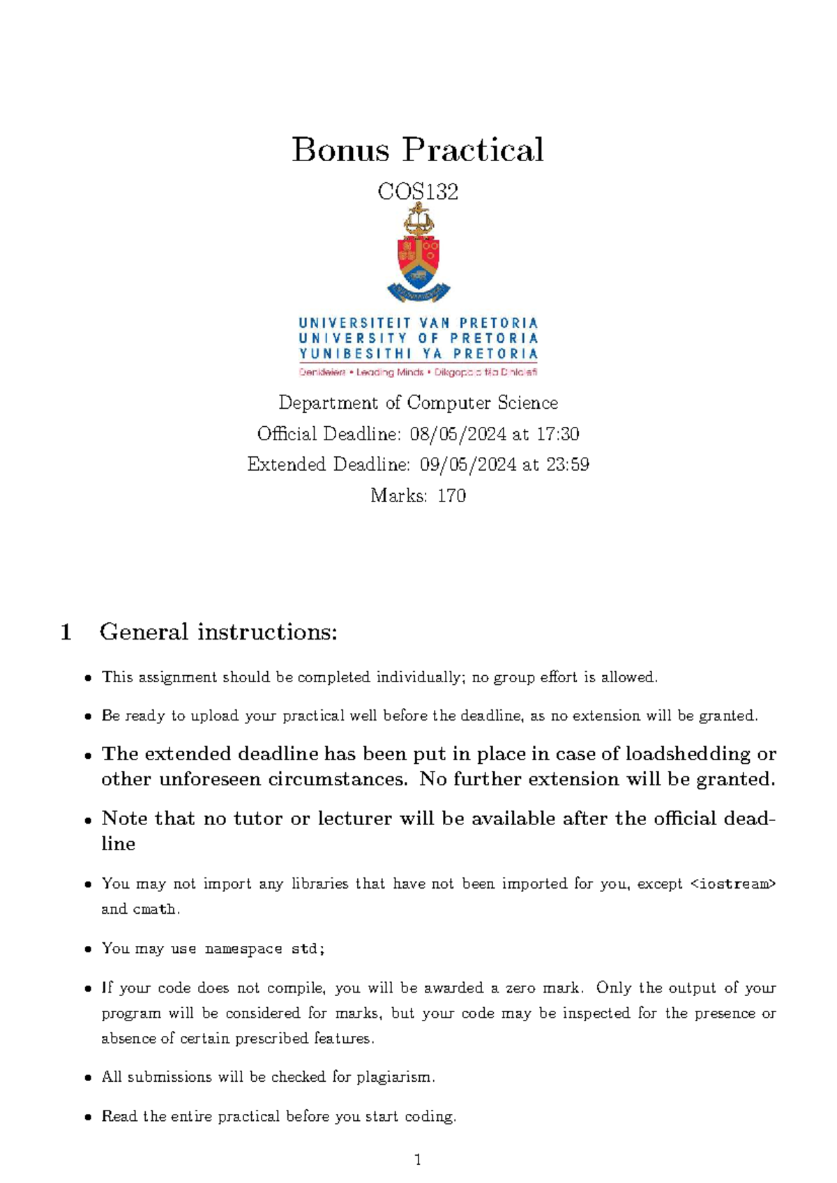 Bonus Practical COS132: Binary Tree Implementation Guidelines - Studocu