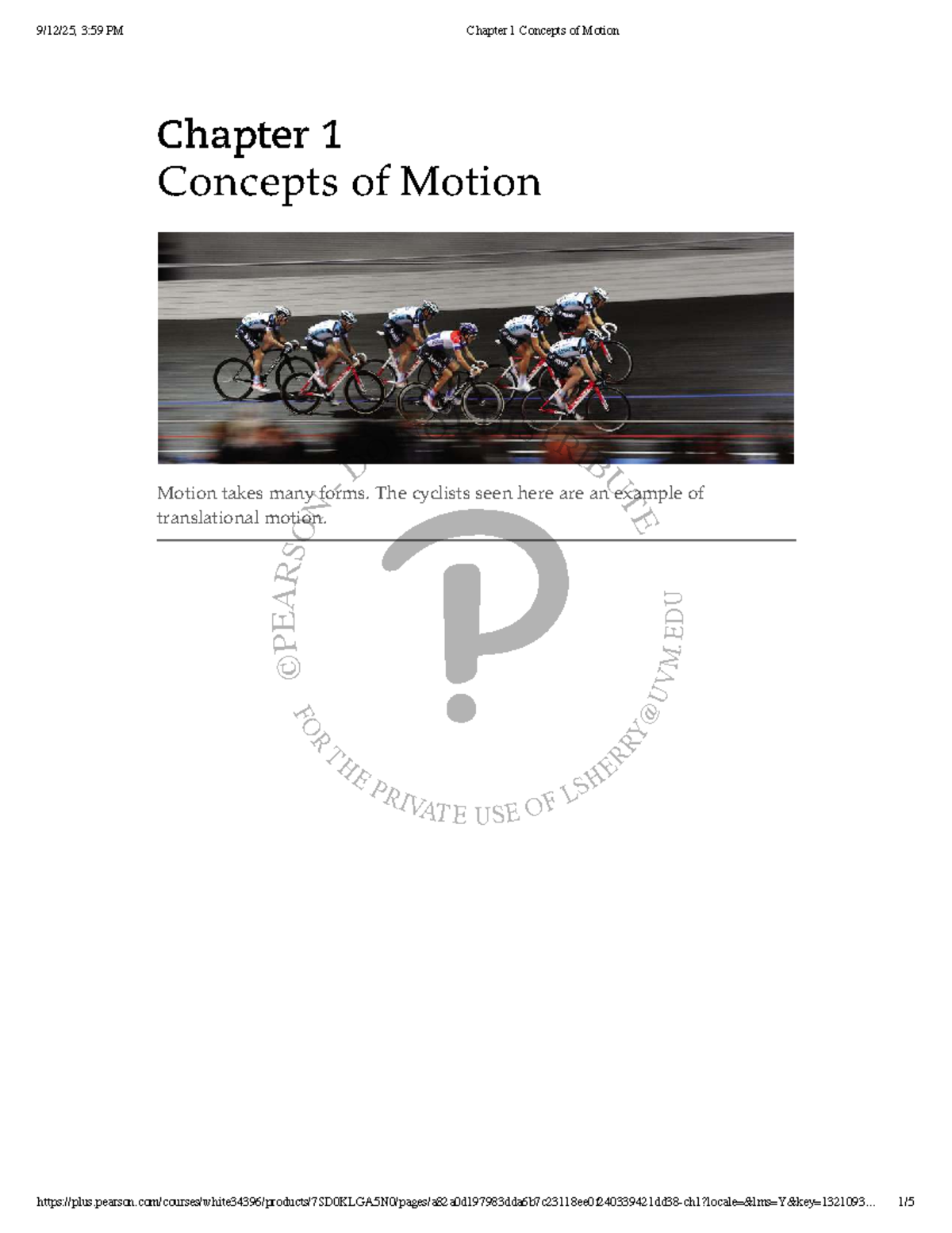 PHYS 101: Chapter 1 - Fundamental Concepts of Motion - Studocu