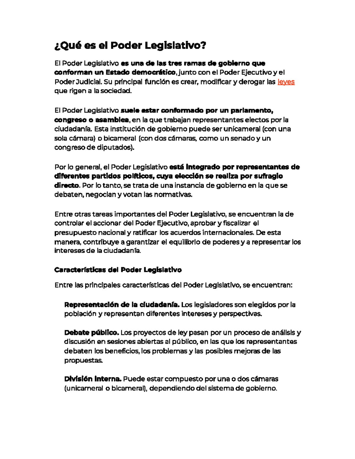 Poder Lesgilativo - lo maximo - es el Poder Legislativo? El Poder ...