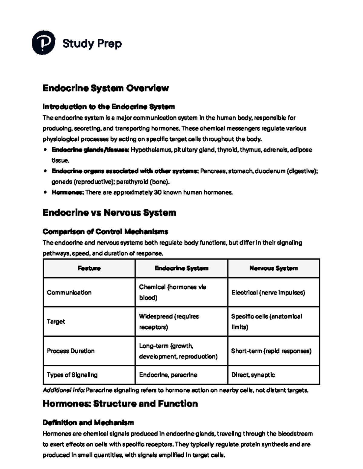 Anatomy & Physiology: Endocrine System Study Guide Notes 5 - Studocu