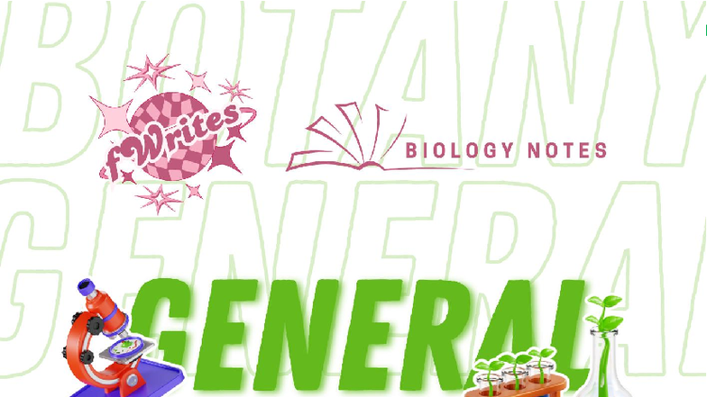 General Botany (BIO101): Introduction to Plant Science and Ecology ...