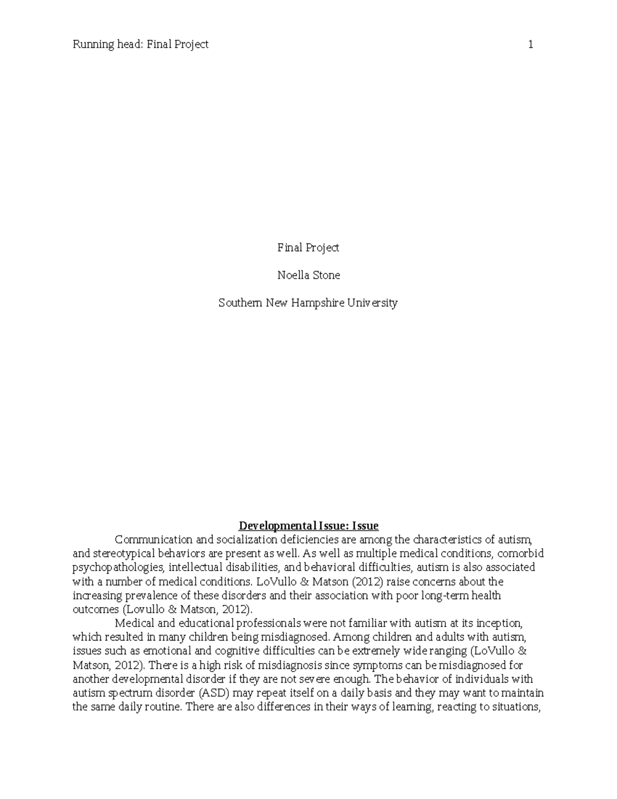 9 2 Final Project Submission Program Evaluation Paper - Running head: Final Project 1 Final ...