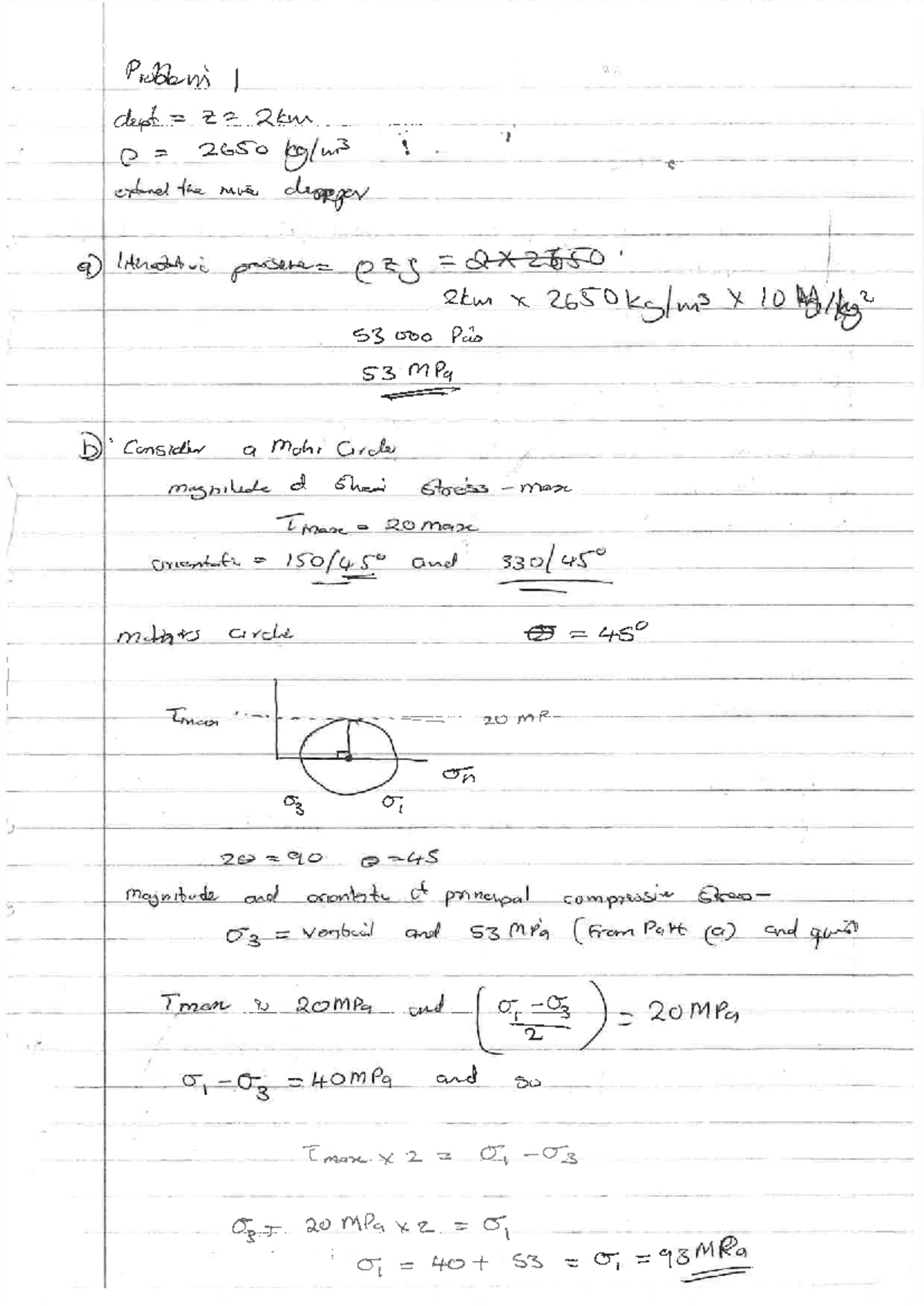 GEO 304 Lab 2: 2D/3D Stress Analysis & Mohr's Circle Solutions - Studocu