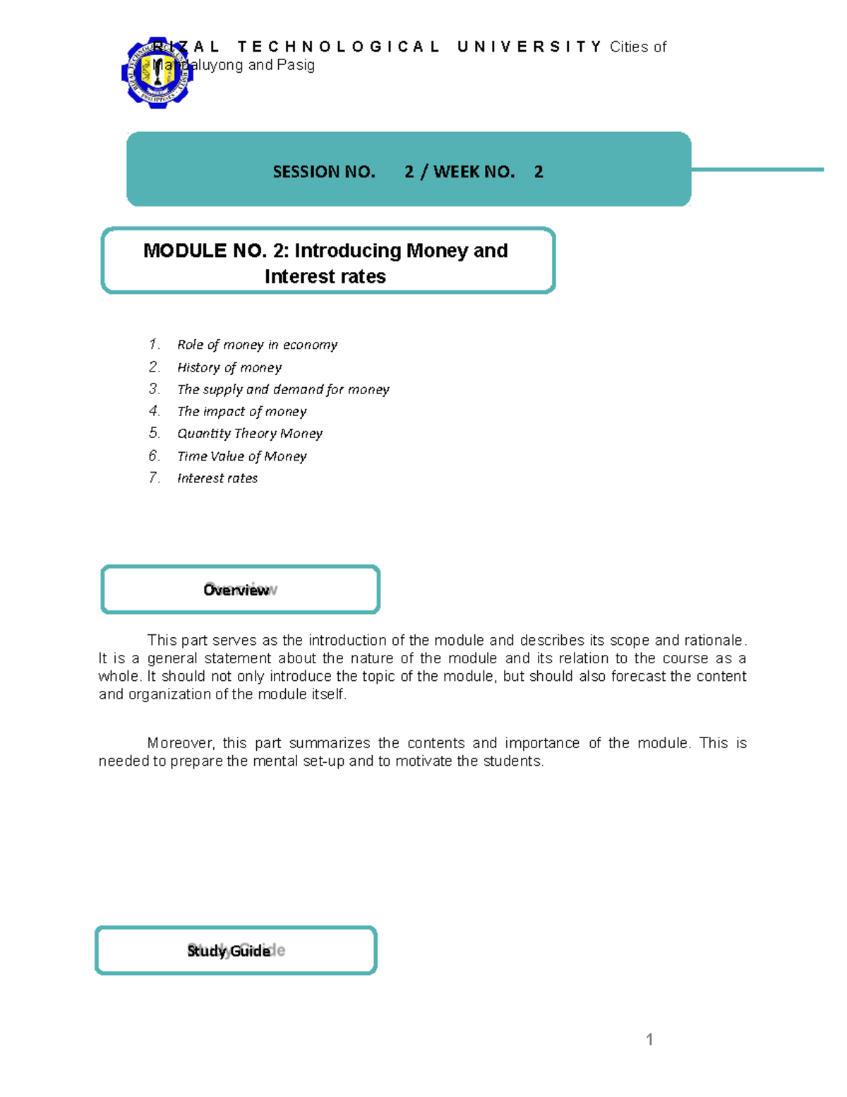 Chapter 2 Understanding Money And Interest Rates In The Economy Studocu