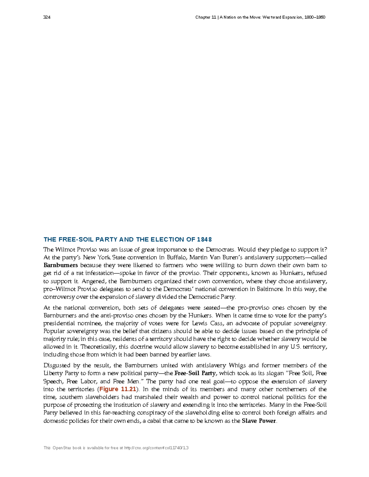 324 Chapter 11: The Free-Soil Party and the 1848 Election - Studocu