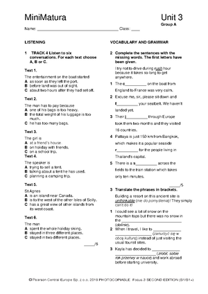 Focus 3 Second Edition Kompendium Maturalne Klucz Odpowiedzi - ANSWER ...