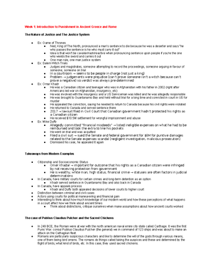 Classics 2301 Final Exam Notes - Crime and Punishment in Ancient Greece ...