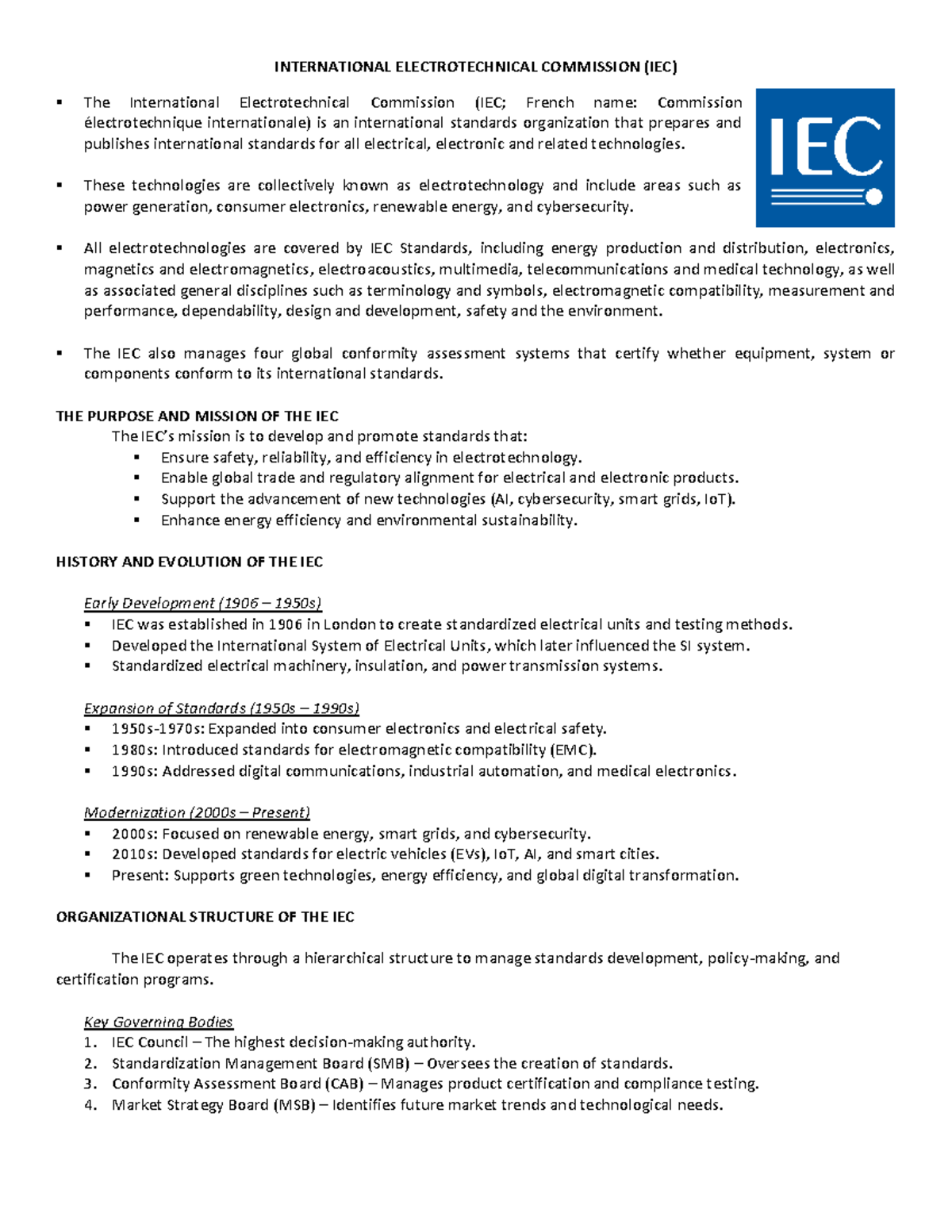 Inbound 8135614880127426724 - INTERNATIONAL ELECTROTECHNICAL COMMISSION ...