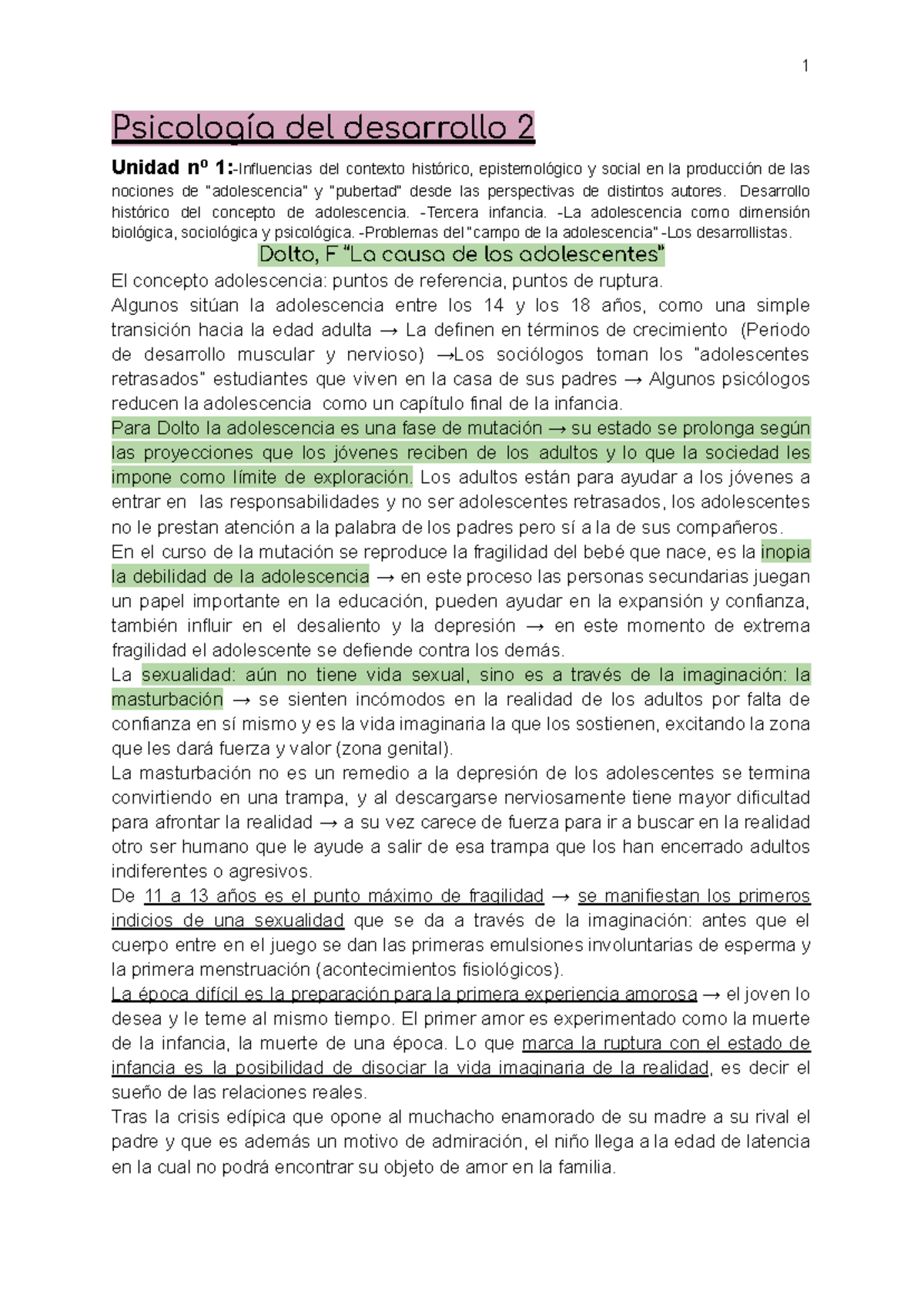 Psicología del Desarrollo 2: Adolescencia y sus Dimensiones Históricas - Studocu
