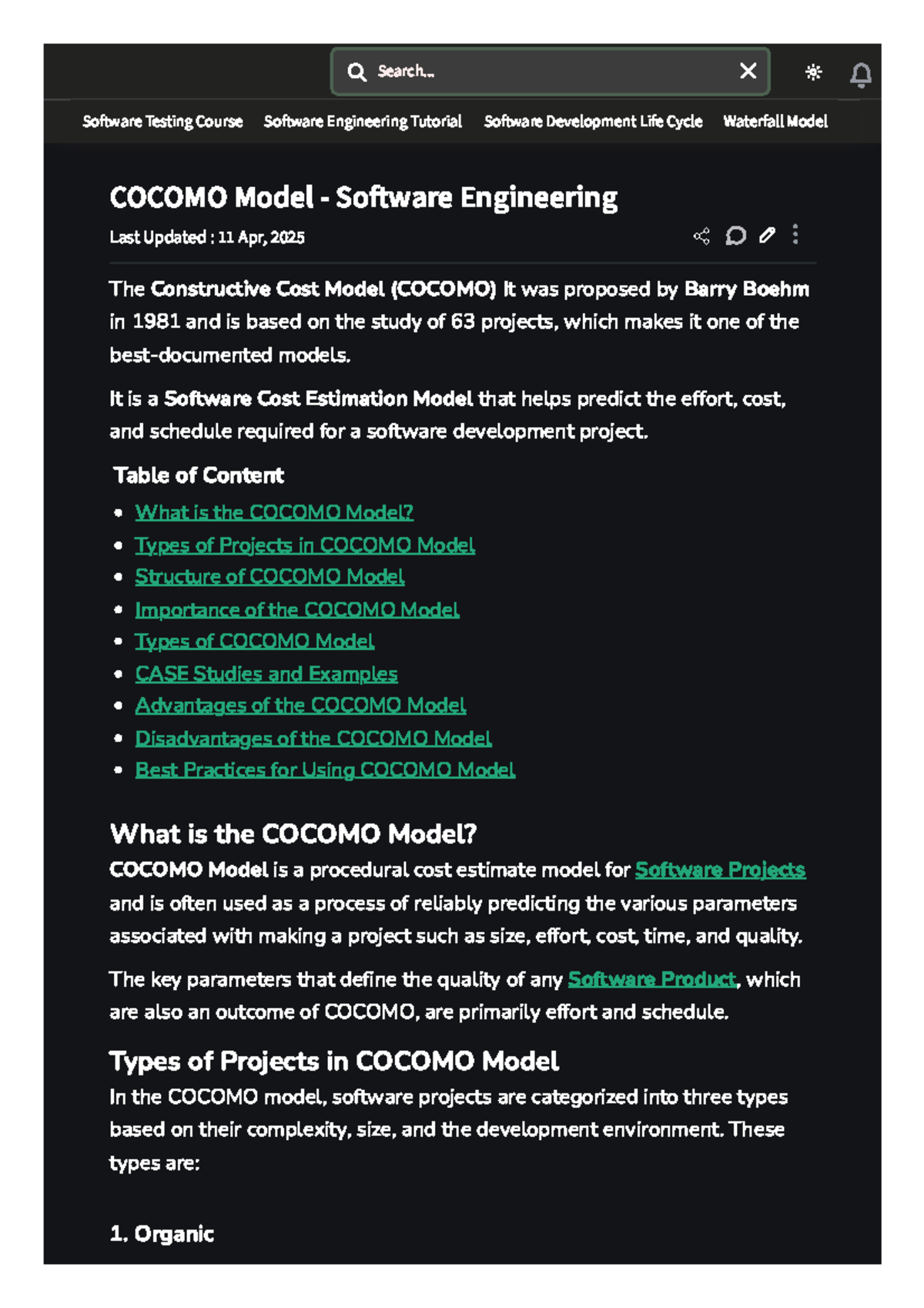 COCOMO Model Overview: Software Cost Estimation in SE (SE101) - Studocu