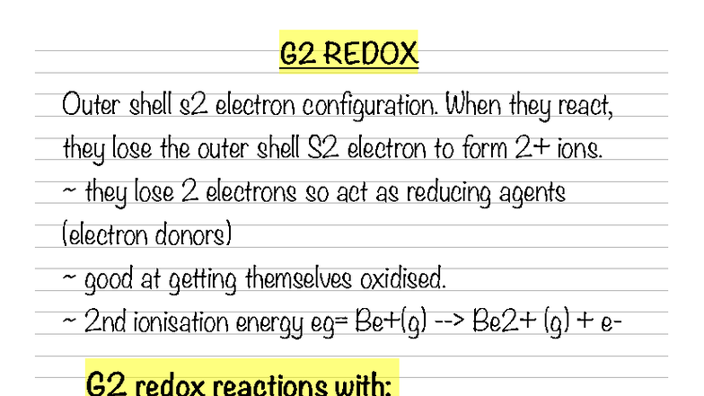 G2 Redox Reactions and Electron Configurations - OCR A Level Chemistry ...