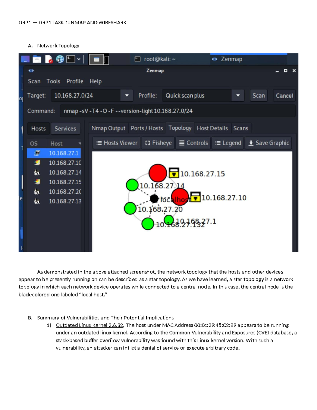GRP1 Task 1: Nmap & Wireshark Analysis of Network Vulnerabilities - Studocu