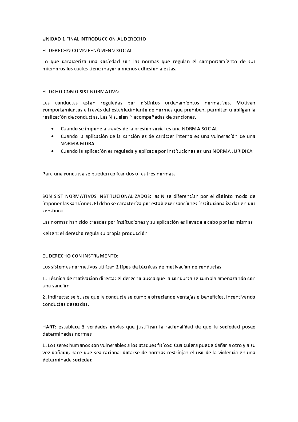 U1: Final Introducción al Derecho - El Derecho como Fenómeno Social ...