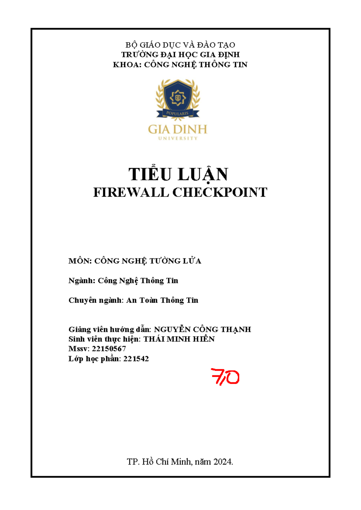 Tiểu luận Công Nghệ Tường Lửa (Firewall) - Môn CNTT 221542 - Studocu