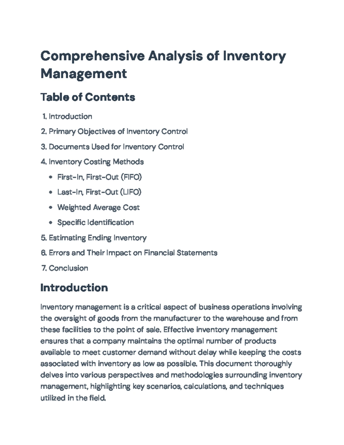 Cost Flow Assumptions in Inventory Mgt: FIFO vs. LIFO Analysis - Studocu