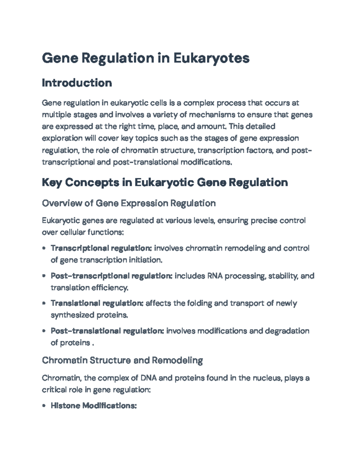 EUK 101: Comprehensive Overview of Gene Regulation in Eukaryotes - Gene ...