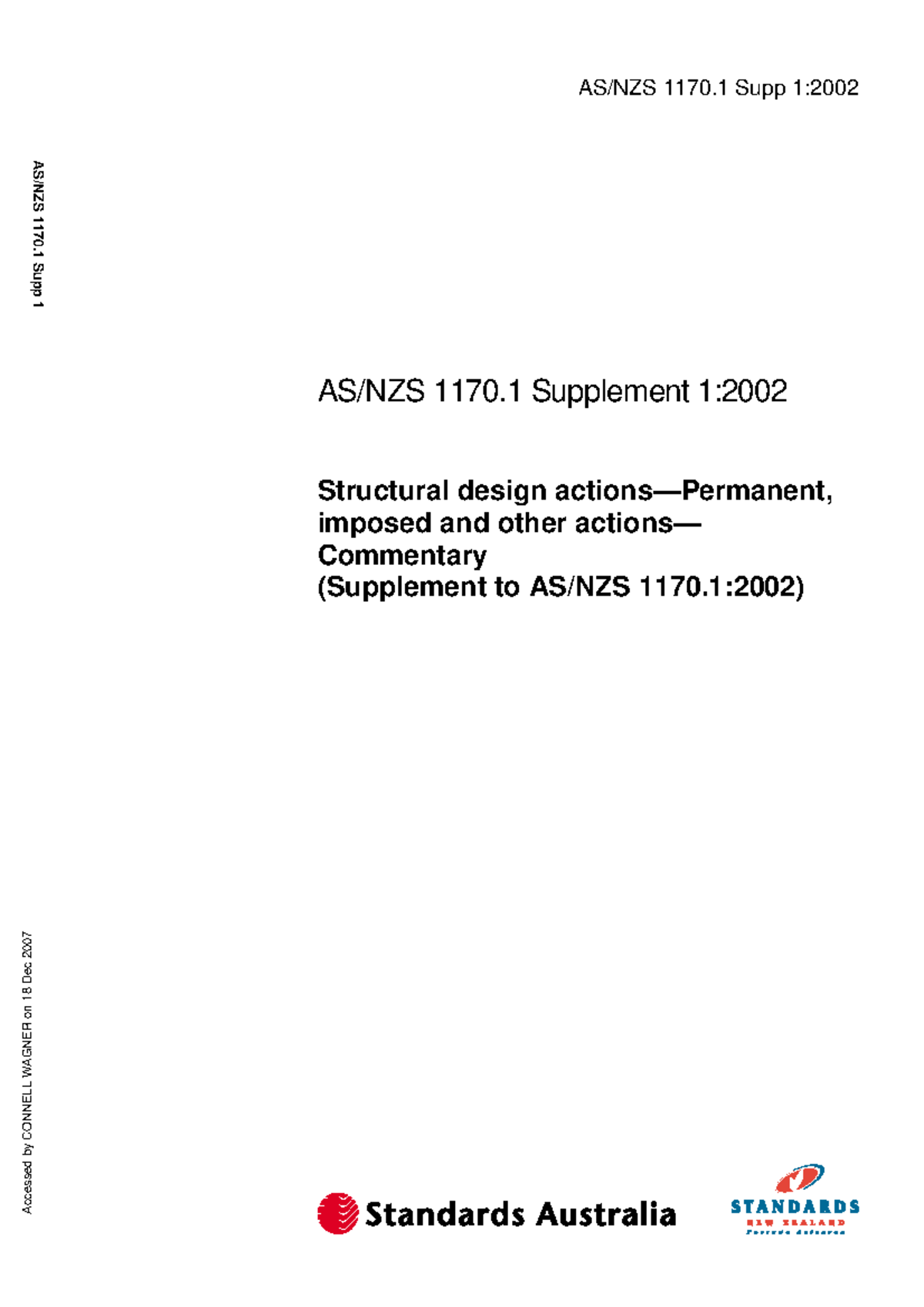 1170.1 Supp 1:2002 Structural Design Actions Commentary - Civil ...