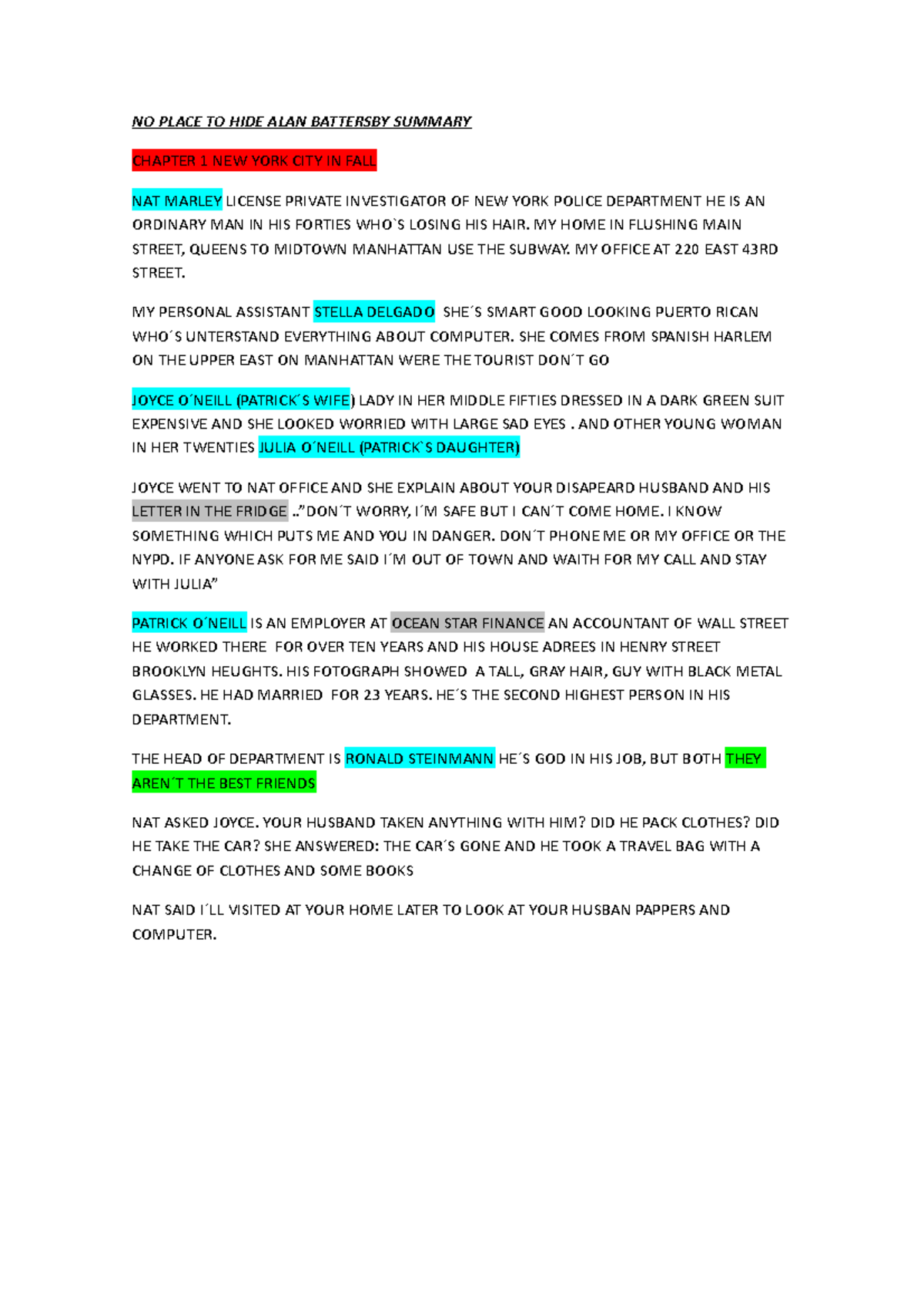 Summary of "No Place to Hide" by Alan Battersby: A Case Study on NYC ...