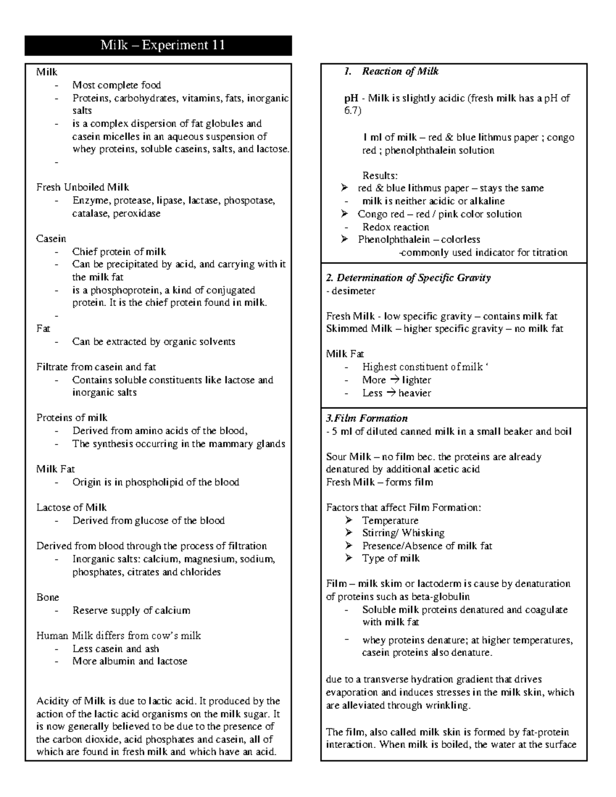 428488133 Experiments 11 15 Notes docx - Milk – Experiment 11 Milk ...