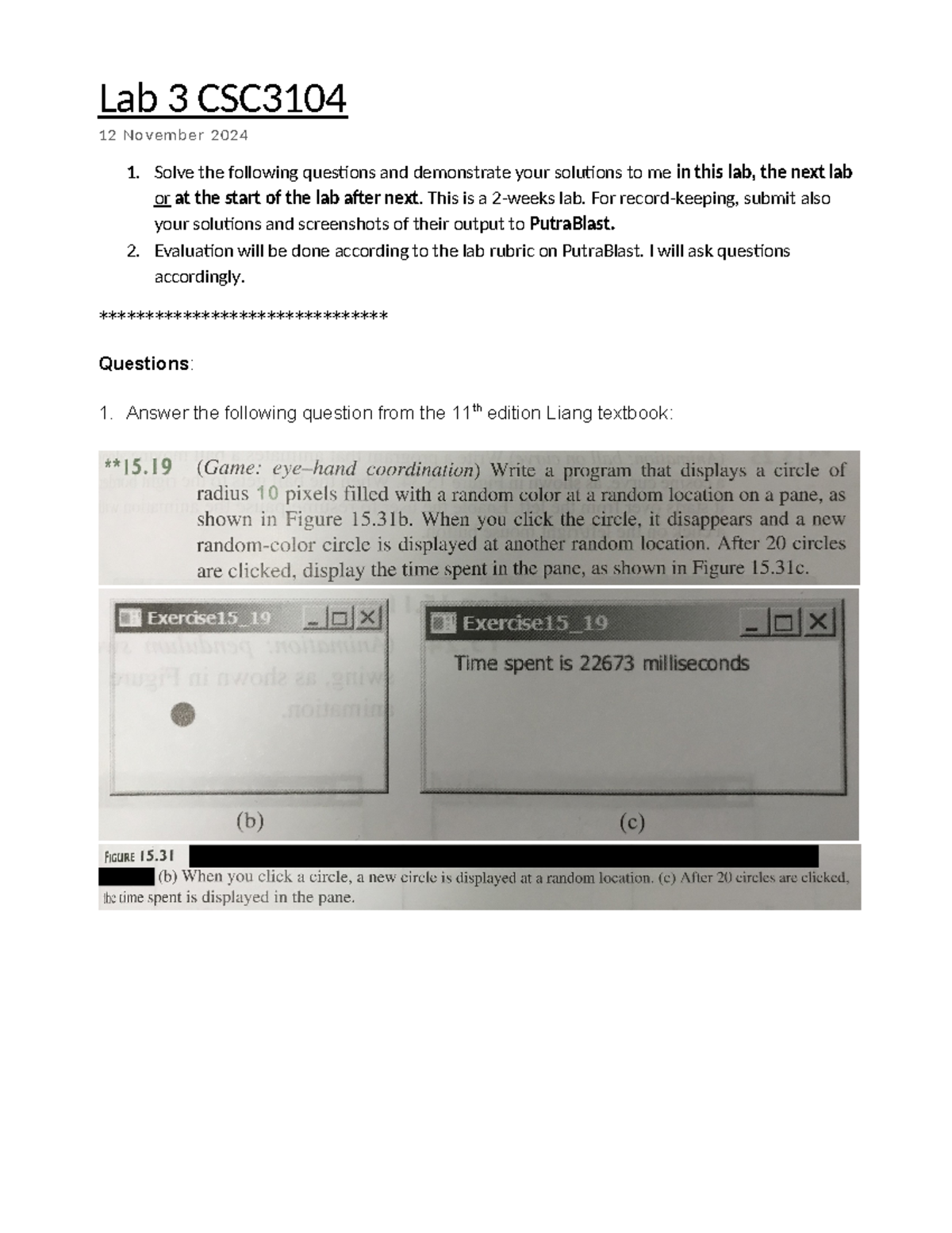 Lab3 - Advanced UI Controls - Lab 3 CSC 12 November 2024 1. Solve the ...