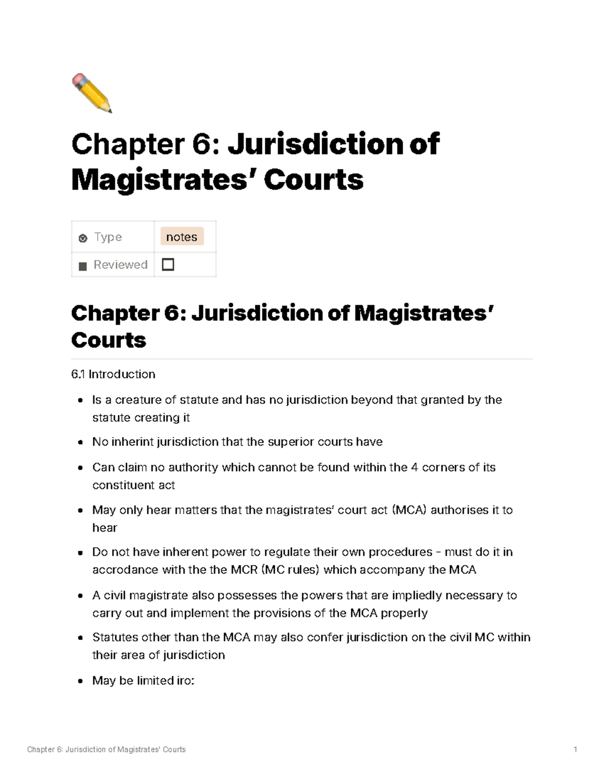 Magistrates Court Act