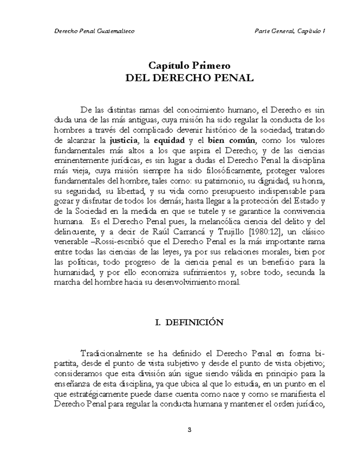 Derecho Penal Guatemalteco: Parte General, Capítulo I - Introducción ...