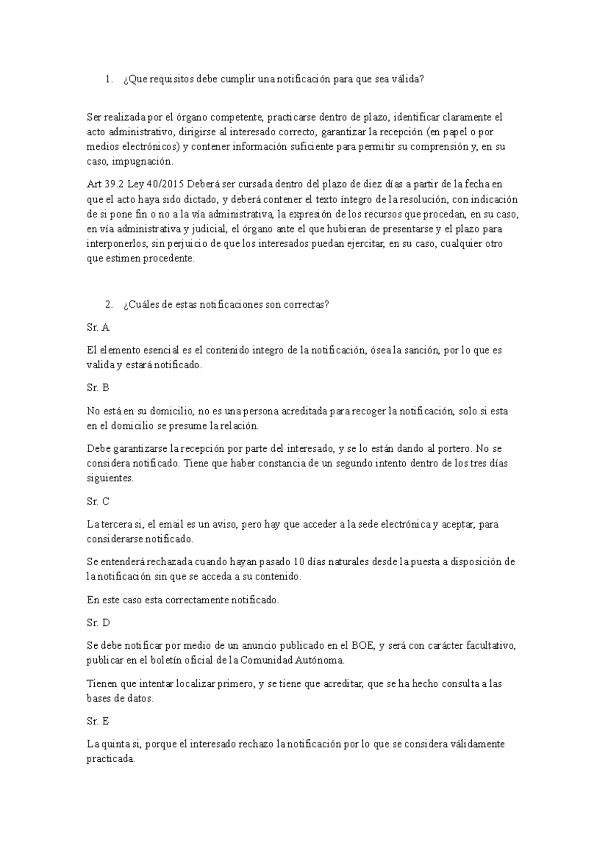 Práctica 5: Requisitos y Validez de Notificaciones Administrativas ...