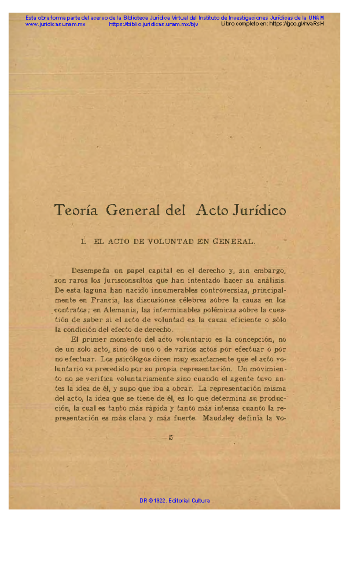 Teoría del Acto Jurídico - Análisis y Elementos Esenciales - Studocu