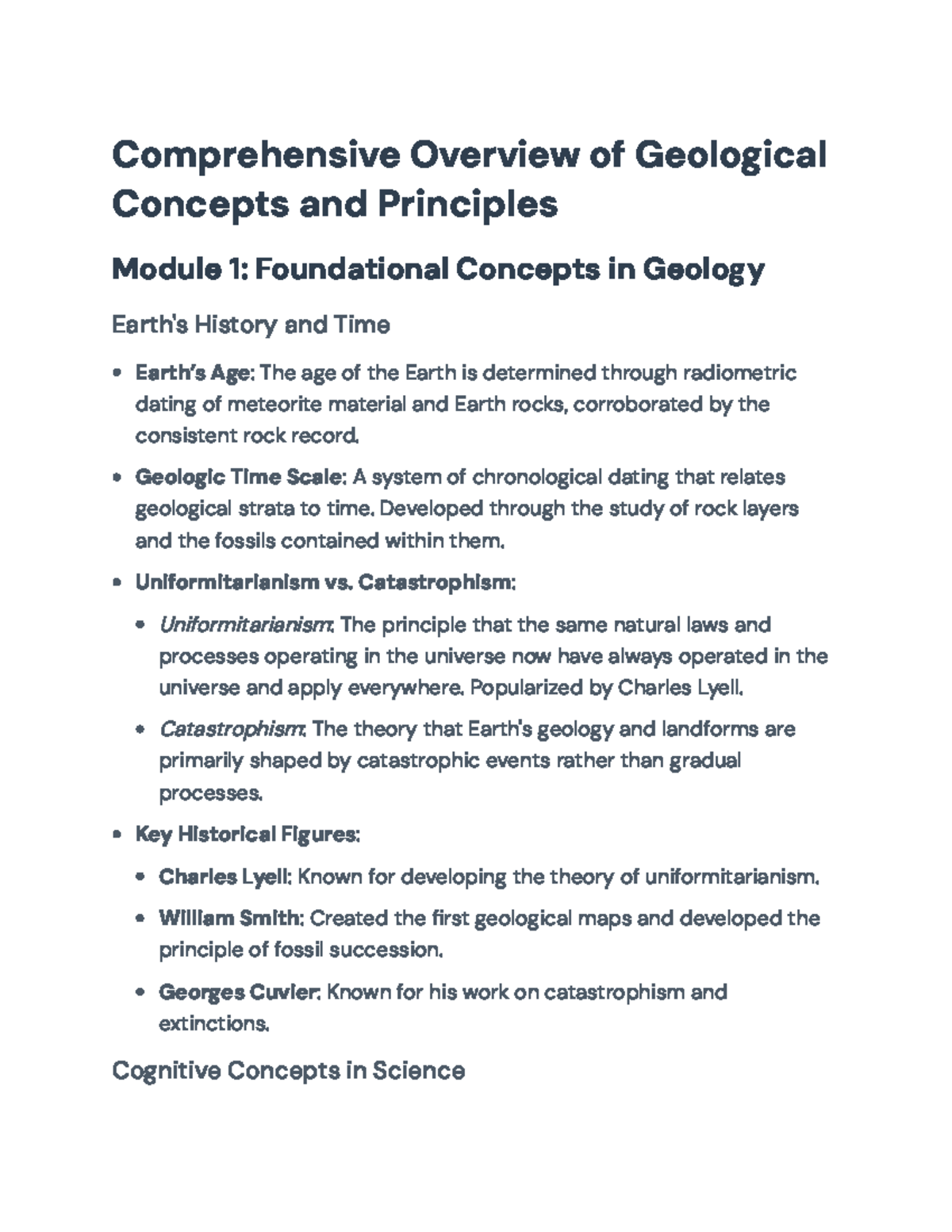 Geology Principles and Concepts Overview: Module 1 - Comprehensive ...