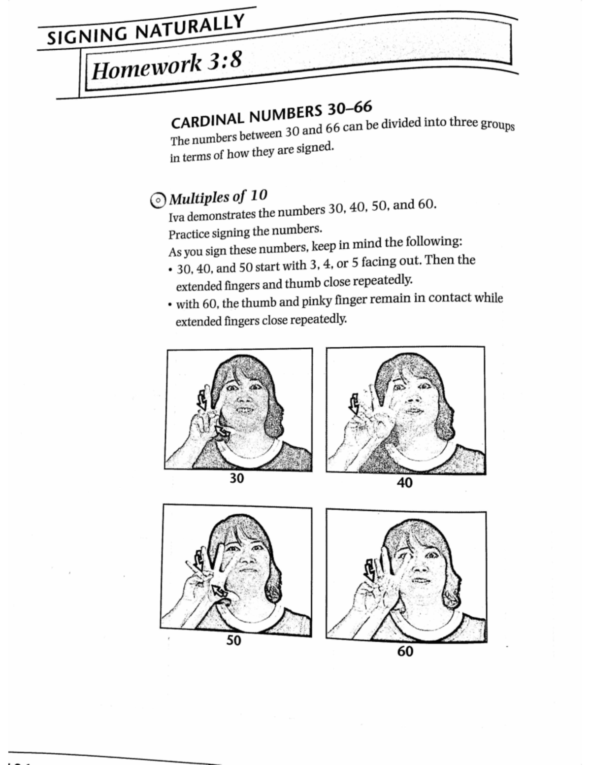 ASL 3:8 Cardinal Numbers 30-66 Signing Practice Guide - Studocu