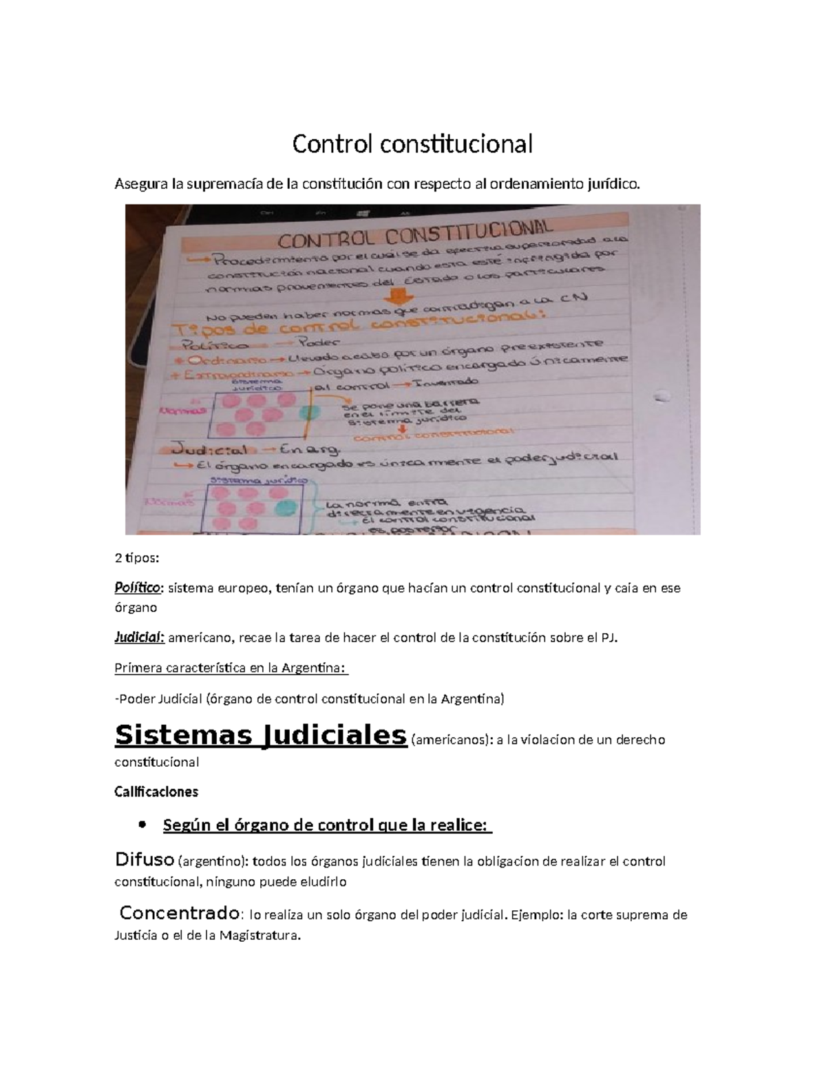 Control constitucional - Control constitucional Asegura la supremacía ...