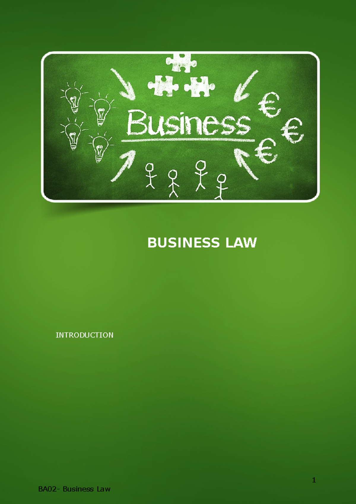 BA02 - Business Law Module: Understanding Legal Principles and ...