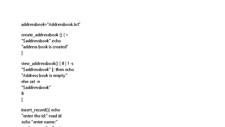 Address Book Management System - CS101 Project 1 - Studocu