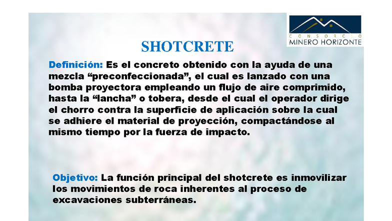 SHOTCRETE: Definición, Composición y Control de Calidad - Studocu