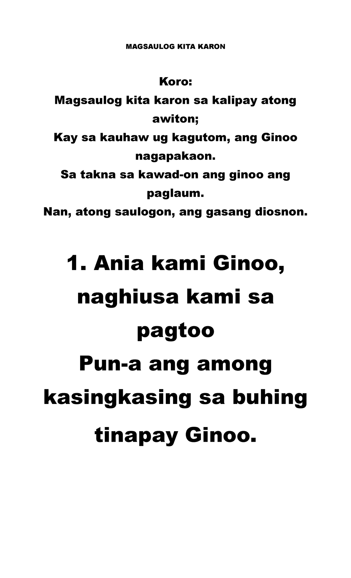Magsaulog KITA Karon - ........... - Bachelor of Elementary Education ...
