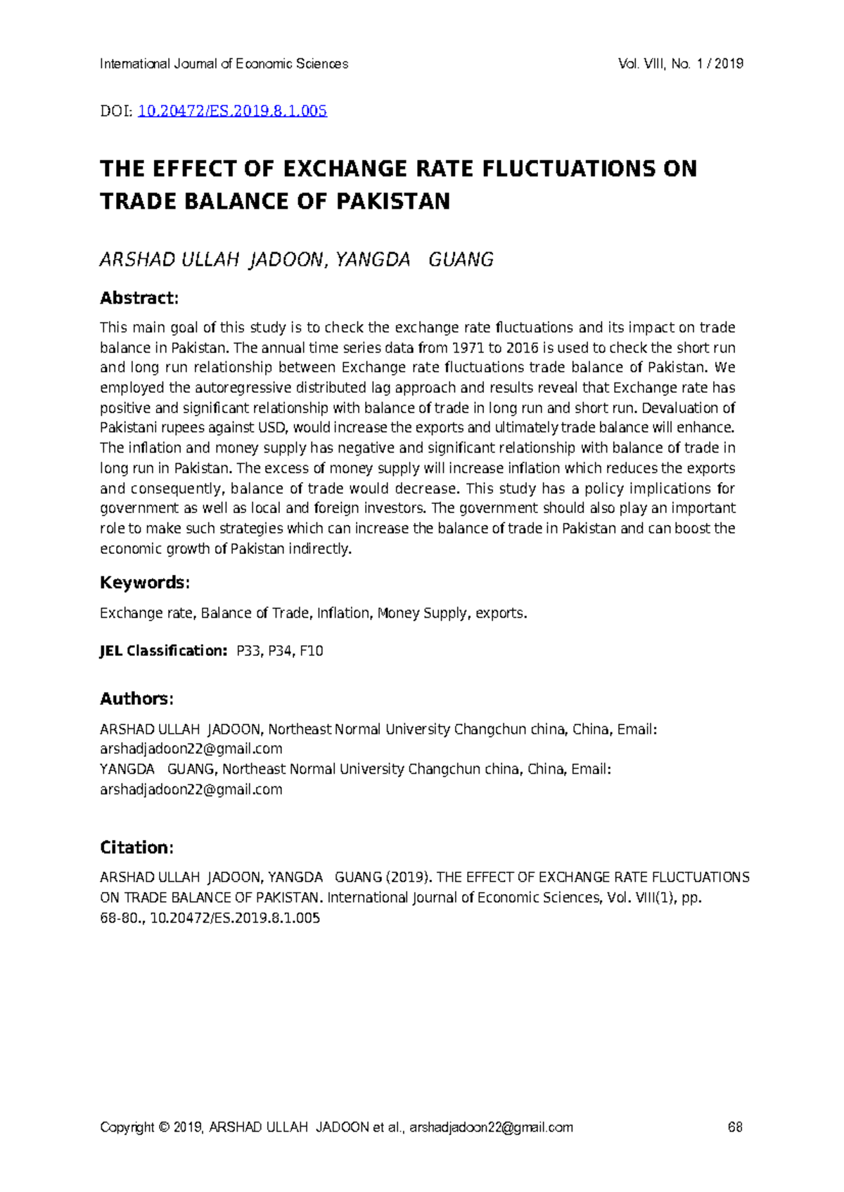 The Impact of Exchange Rate Fluctuations on Pakistan's Trade Balance ...