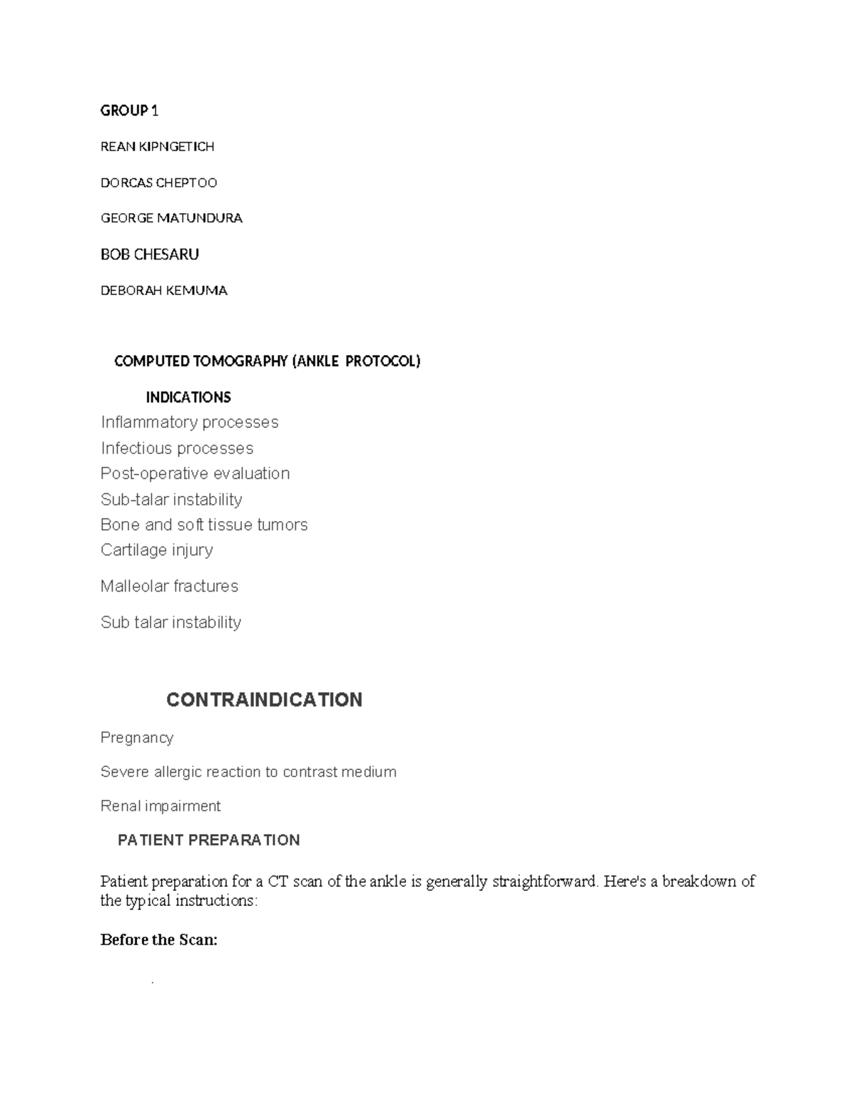 Group 1 CT Scan Ankle Protocol: Indications, Preparation & Procedure ...