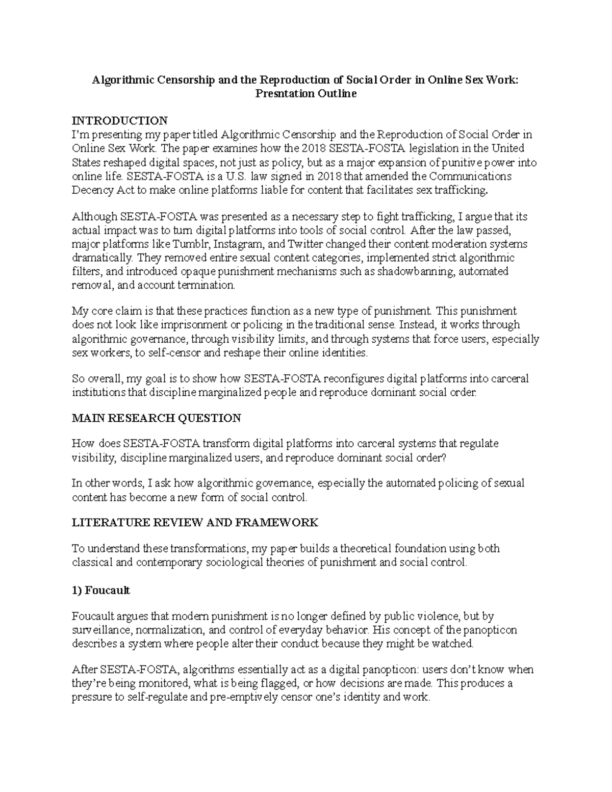 SOCI 488: Algorithmic Censorship & Social Order in Online Sex Work ...