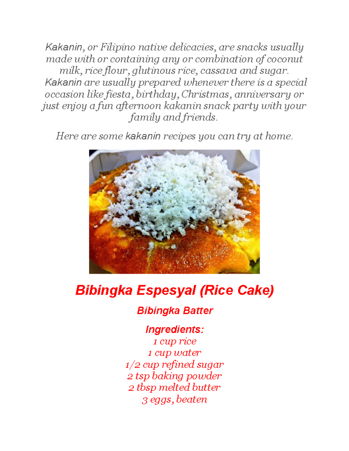 Kakanin - N/A - Kakanin, or Filipino native delicacies, are snacks ...