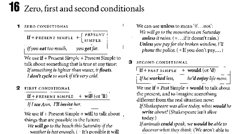 Grammar Spectrum 3 - Intermediate: Zero, First & Second Conditionals - Studocu