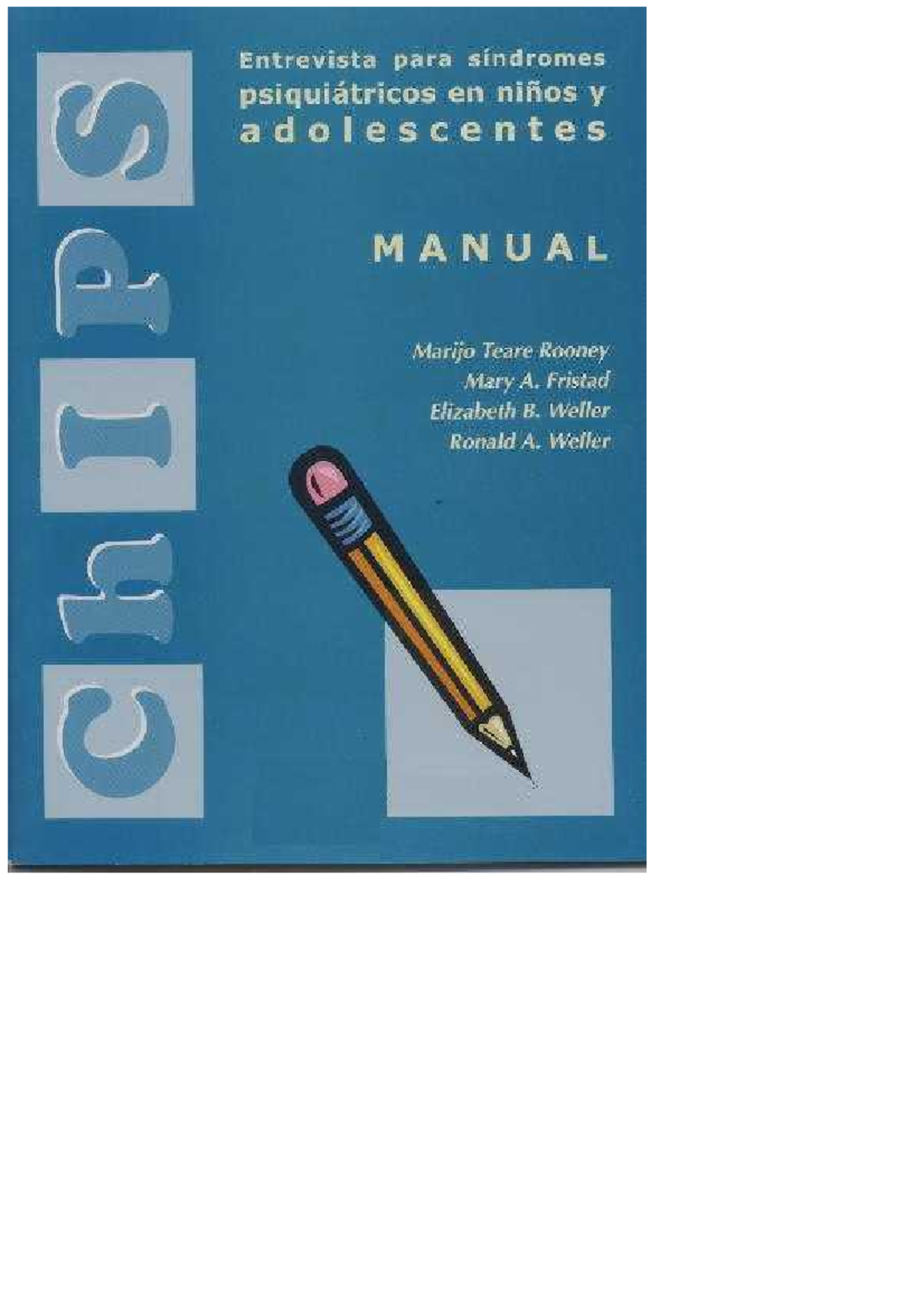 Guía de Aplicación para la Entrevista ChIPS en Psiquiatría Infantil - Studocu