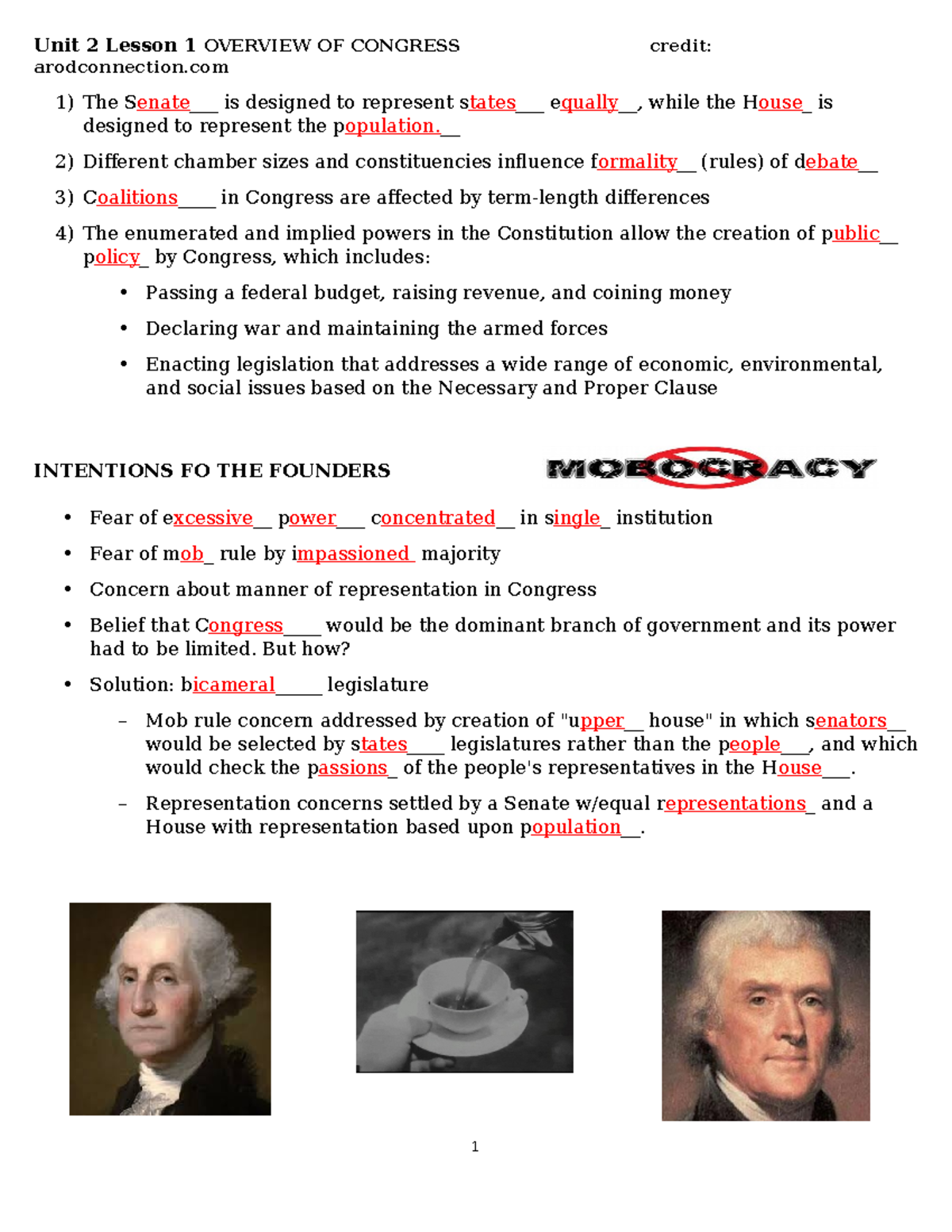 AP Gov. Chapter 2.1: Overview of Congress and Its Powers - Studocu