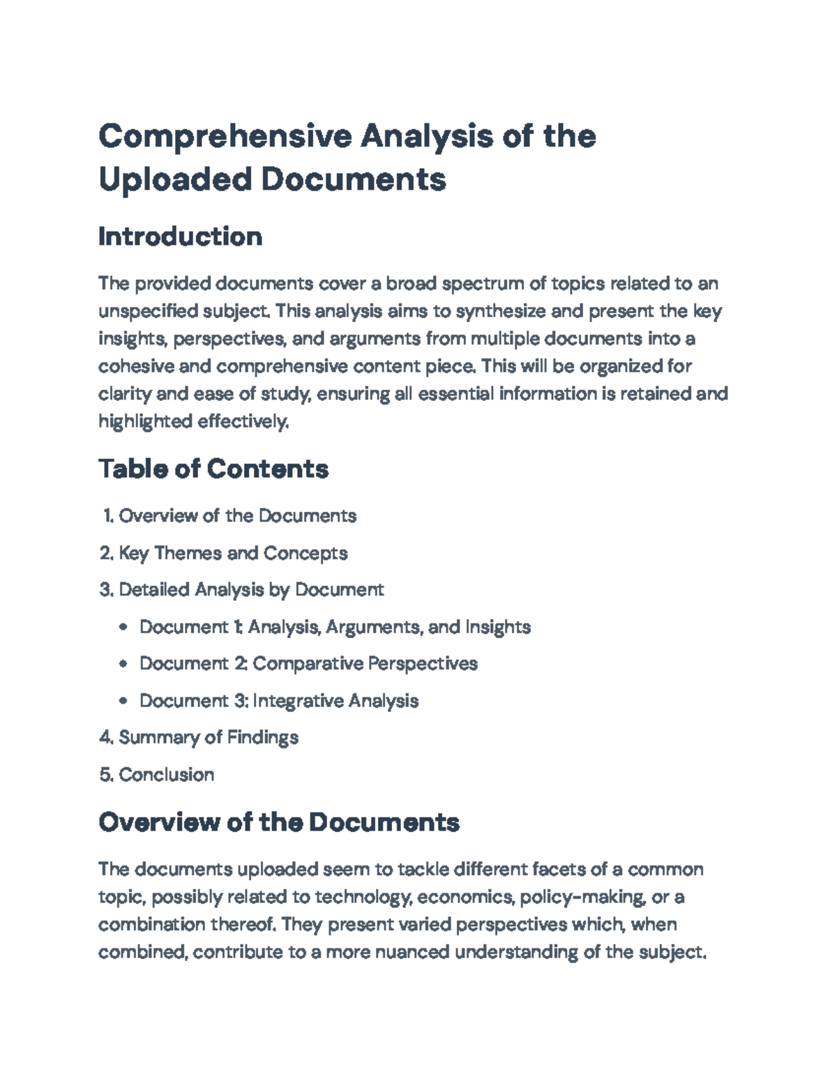 Comprehensive Synthesis of Technology, Economy, and Policy Insights ...