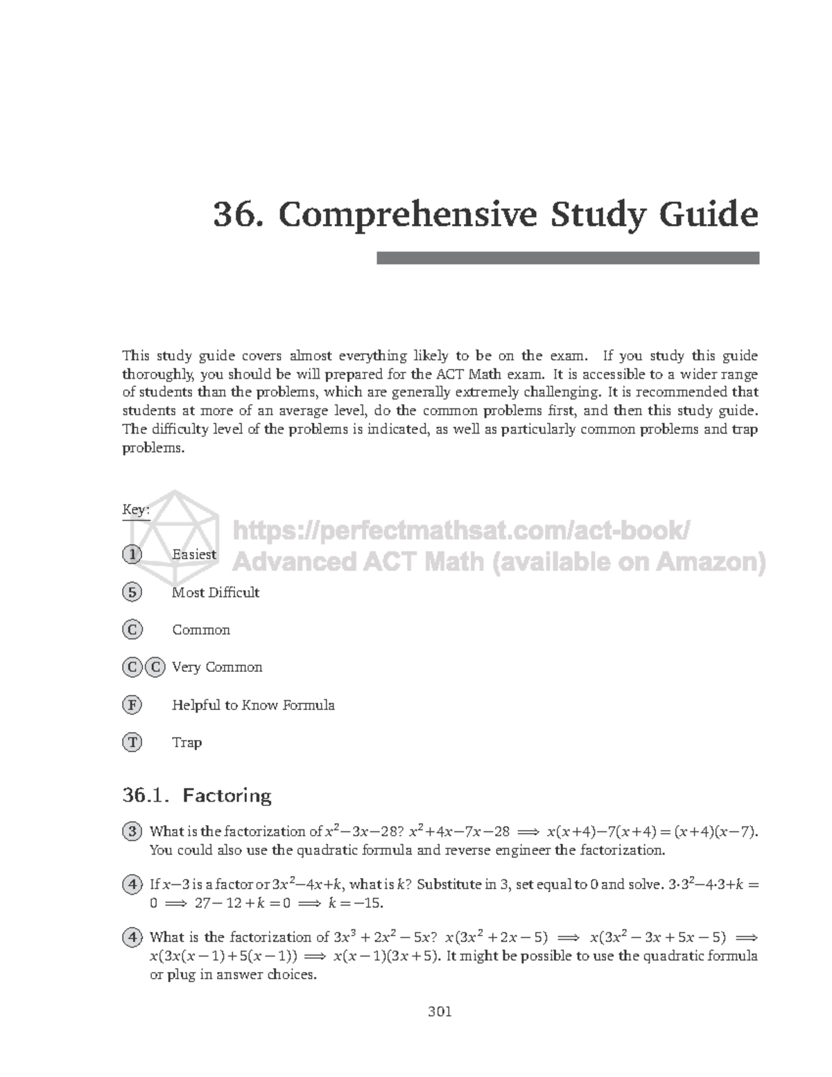 36. ACT Math Comprehensive Study Guide for Exam Preparation - Studocu
