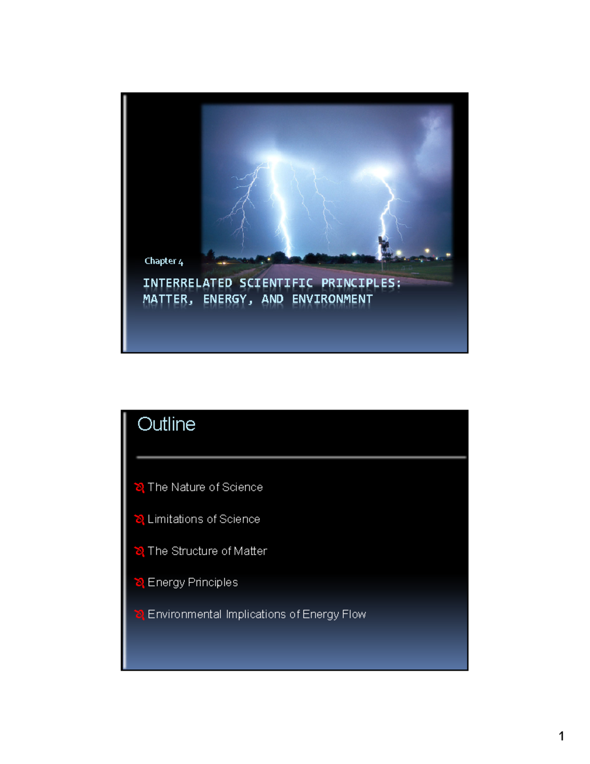 Ch04: Interrelated Scientific Principles - Matter, Energy & Environment ...